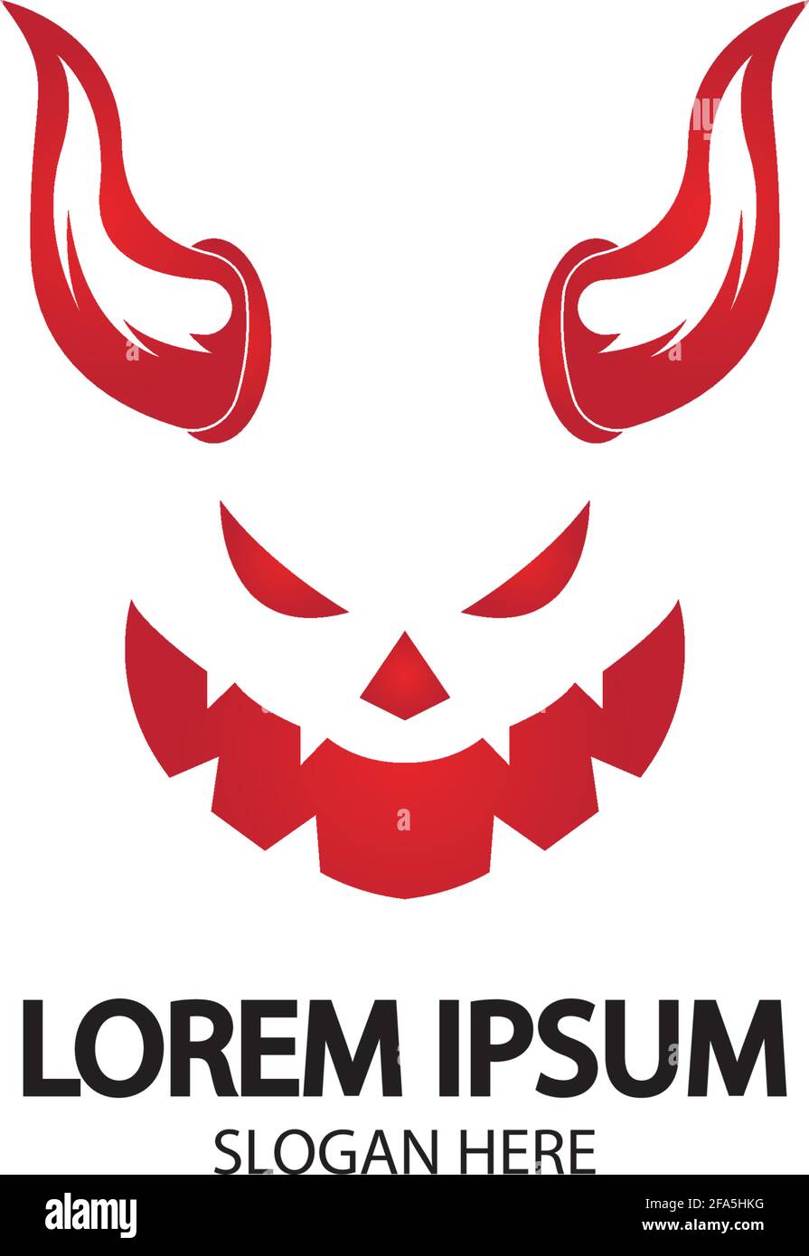 Devil logo vector icon template Stock Vector Image & Art - Alamy