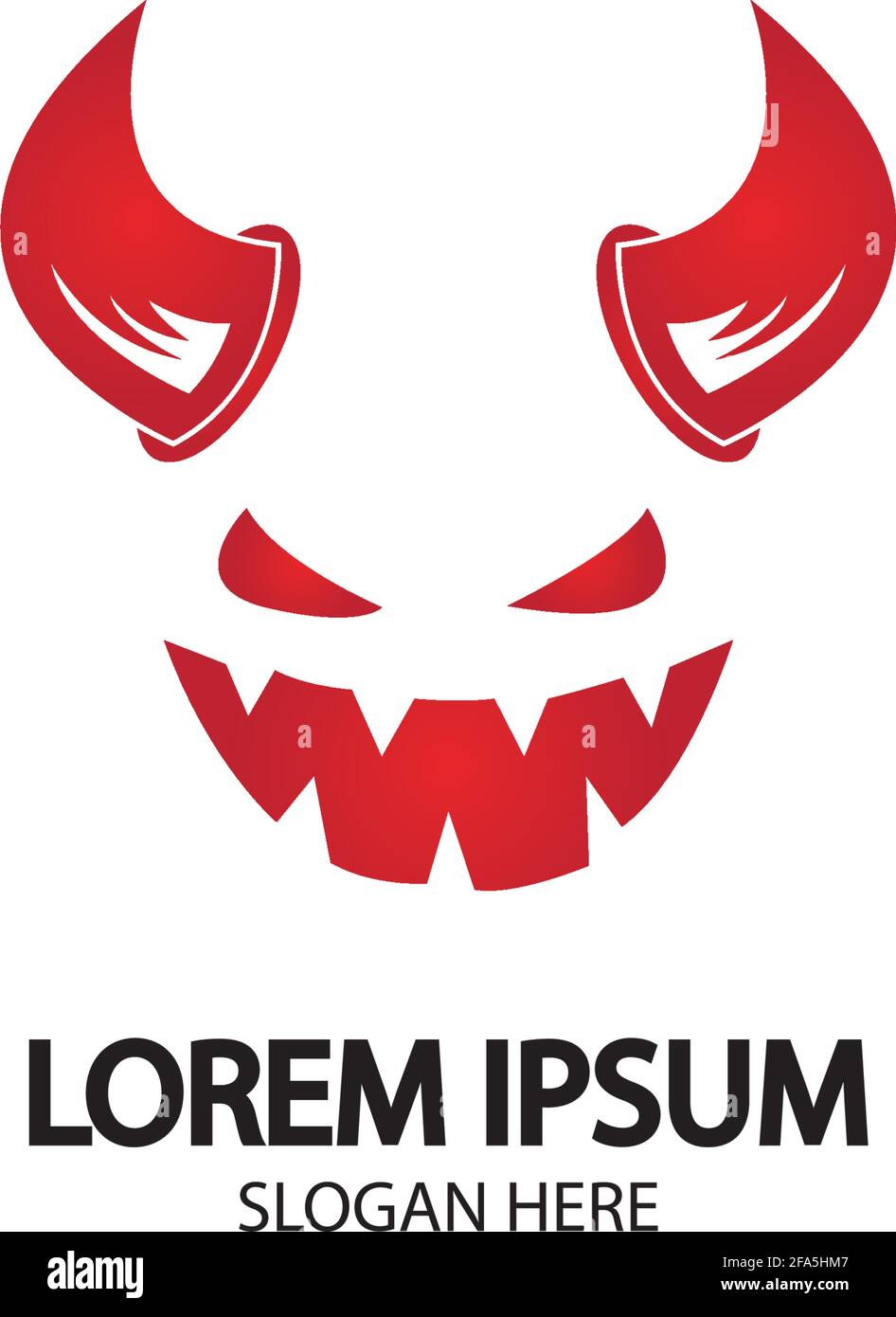 Devil logo vector icon template Stock Vector Image & Art - Alamy