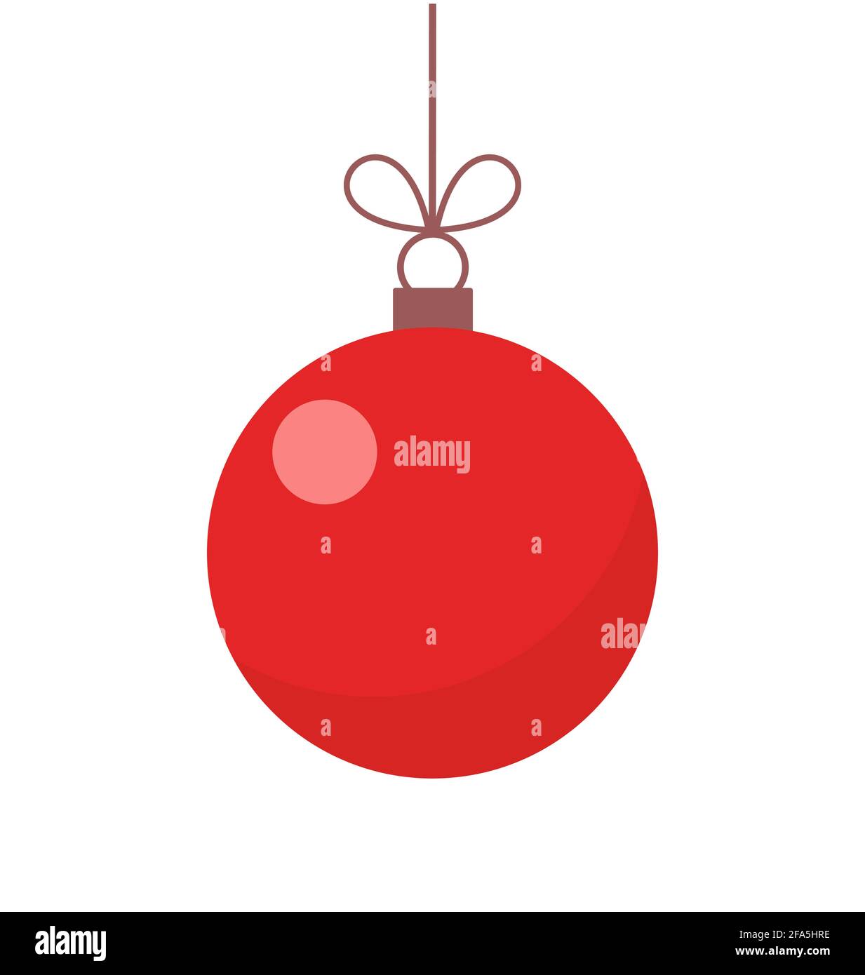 Christmas red ball ornament illustration Stock Vector Image & Art - Alamy