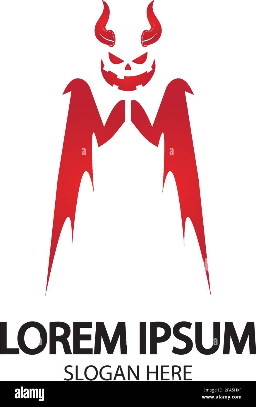 Devil logo vector icon template Stock Vector Image & Art - Alamy