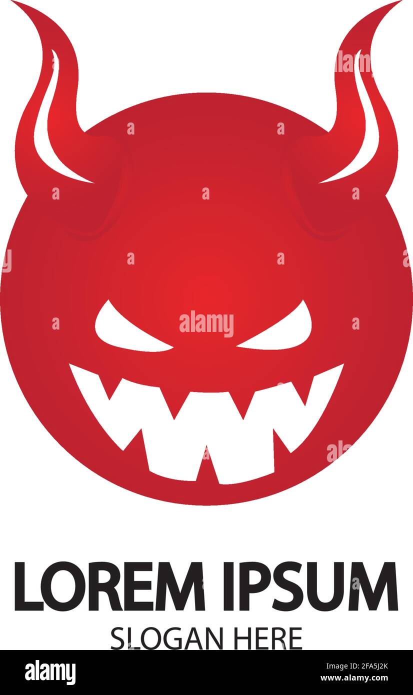 Devil logo vector icon template Stock Vector Image & Art - Alamy