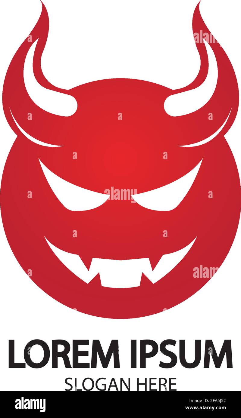 Devil logo vector icon template Stock Vector Image & Art - Alamy