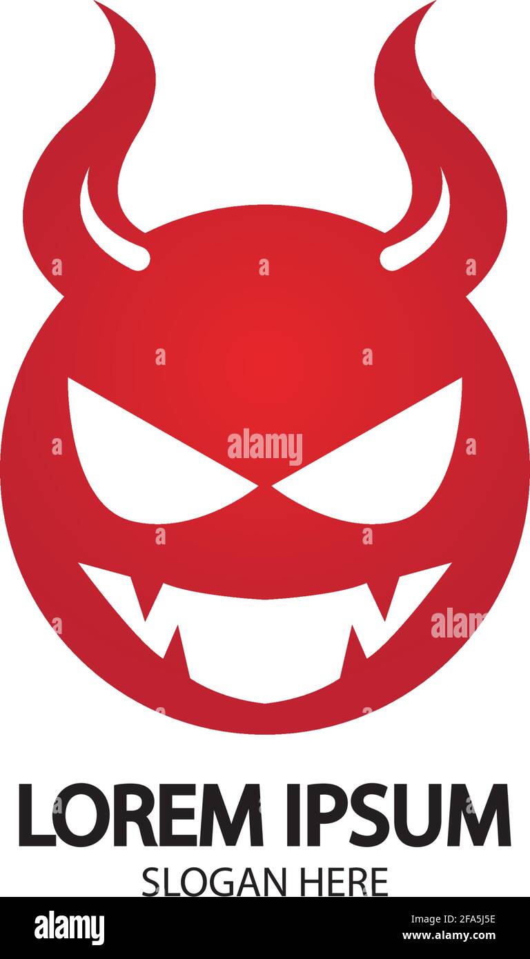 Devil logo vector icon template Stock Vector Image & Art - Alamy