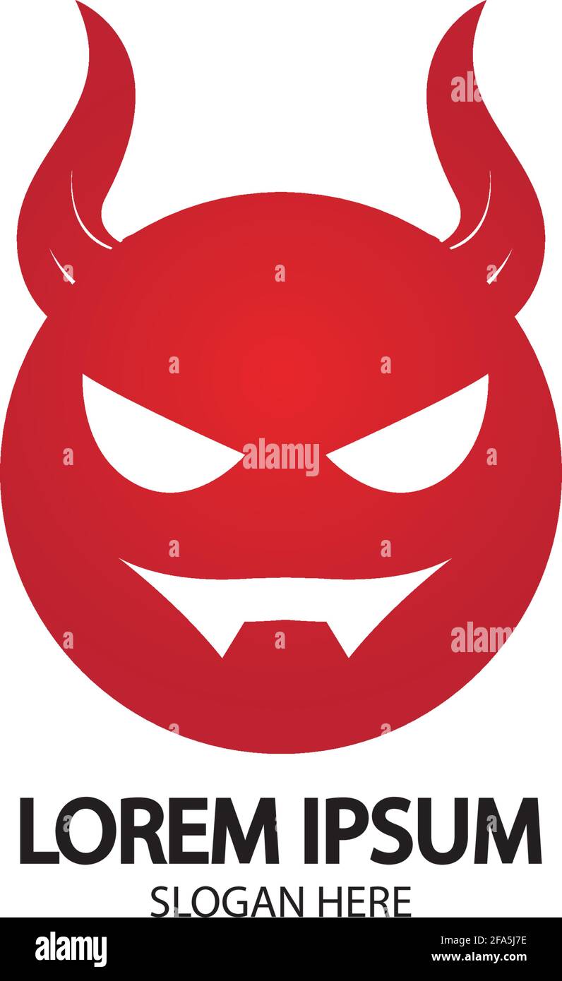 Devil logo vector icon template Stock Vector Image & Art - Alamy