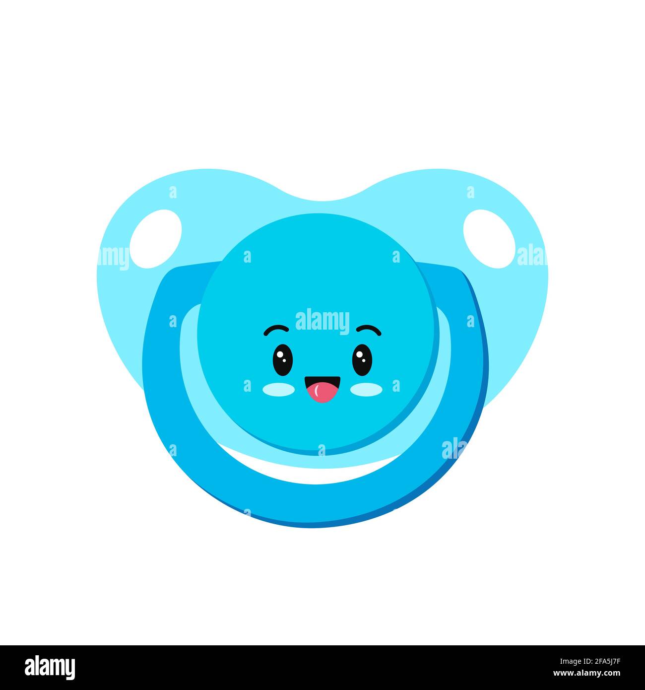 Pacifier baby dummy character with smile icon Stock Vector Image & Art ...