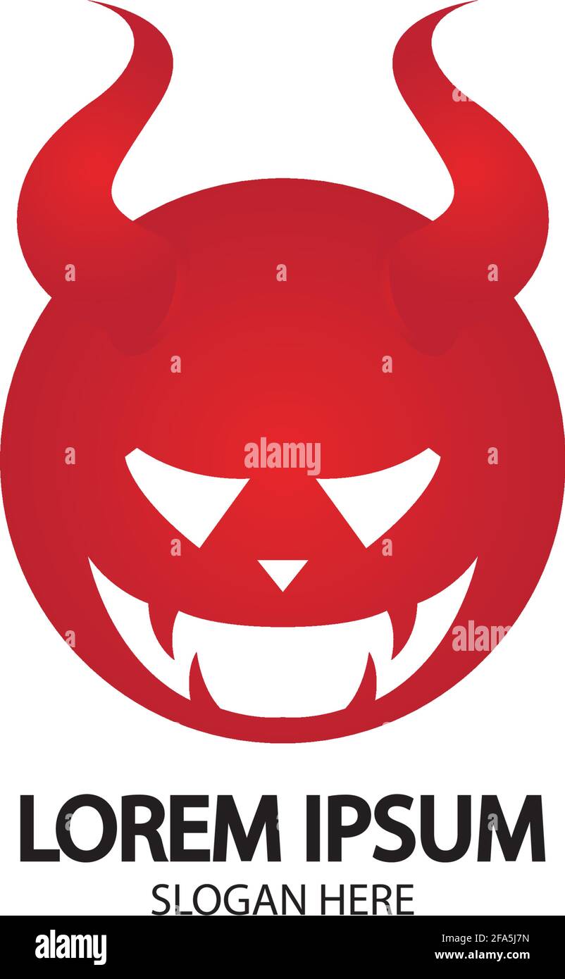 Devil logo vector icon template Stock Vector Image & Art - Alamy