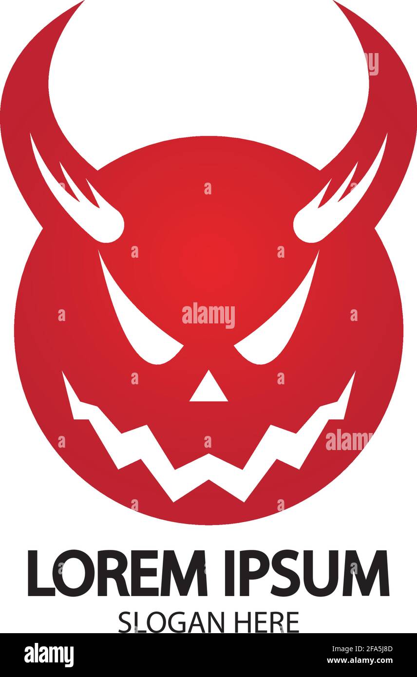 Devil logo vector icon template Stock Vector Image & Art - Alamy