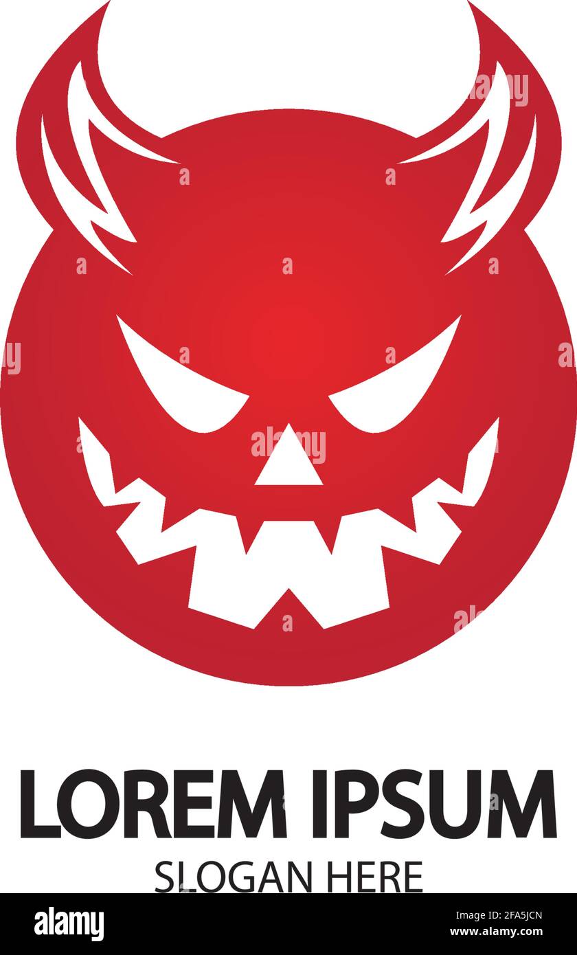 Devil logo vector icon template Stock Vector Image & Art - Alamy