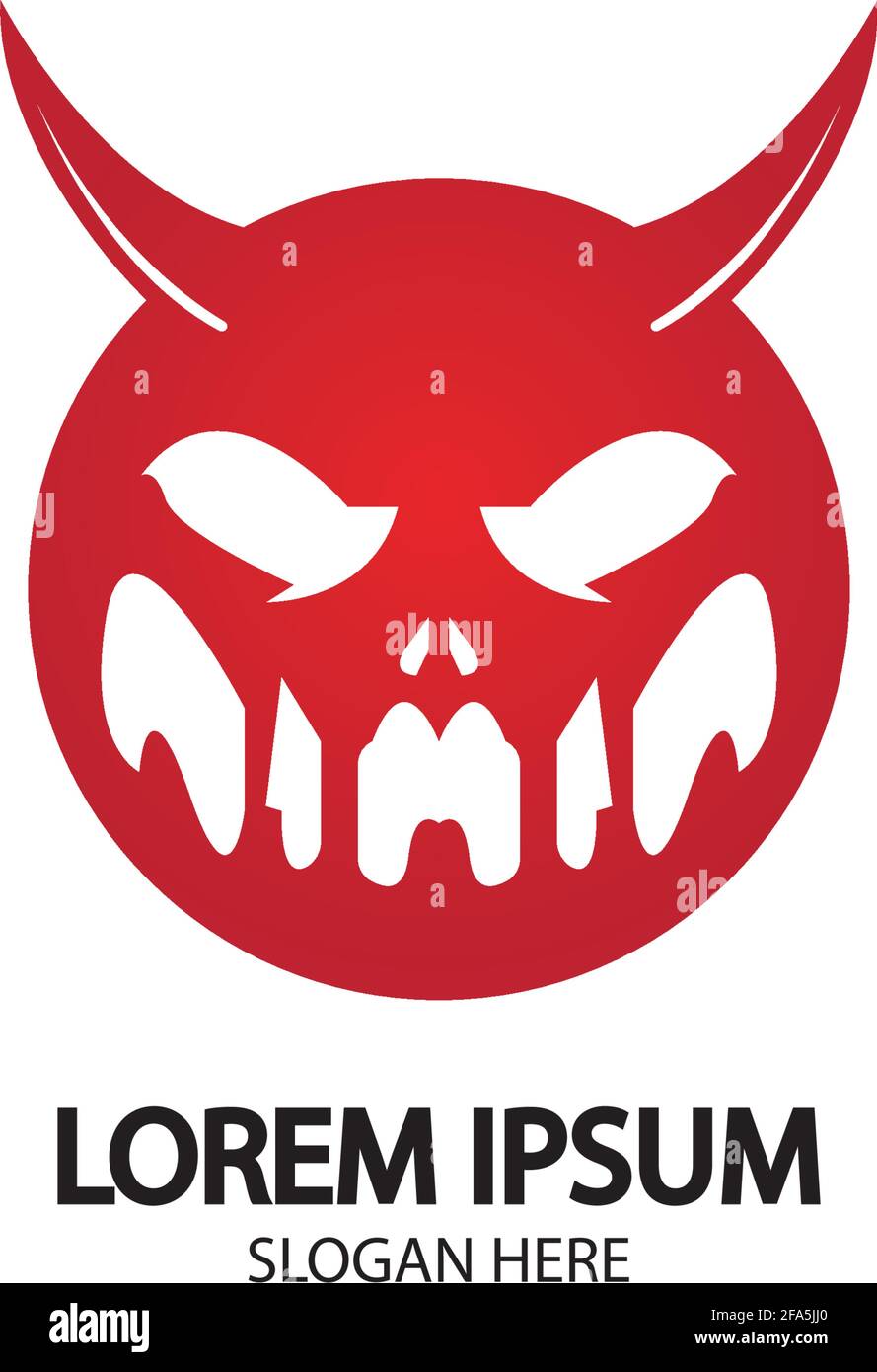 Devil logo vector icon template Stock Vector Image & Art - Alamy