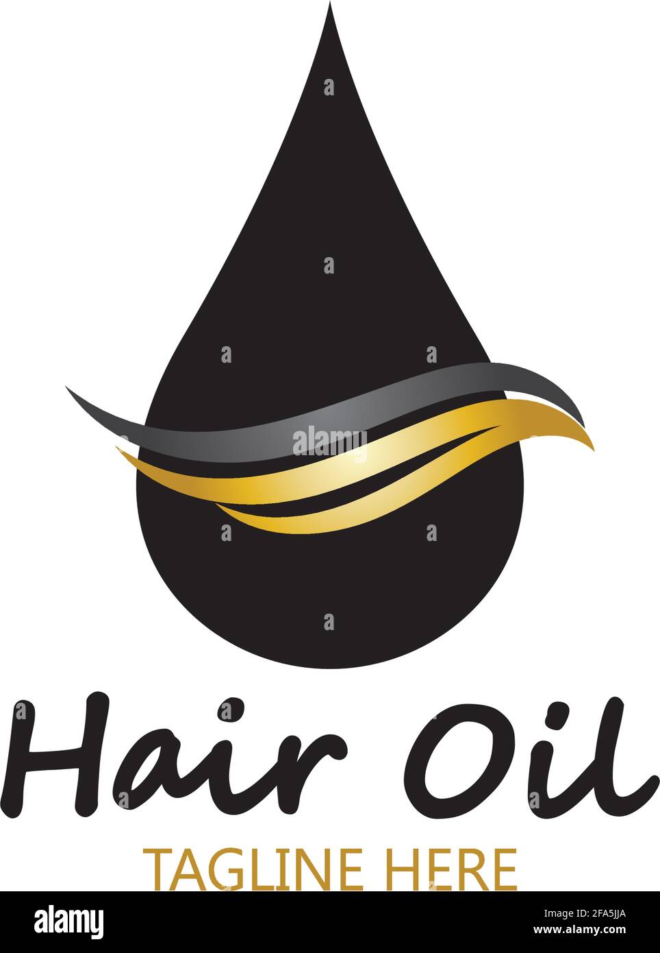 hair oil essential logo with drop oil and hair logo symbol-vector Stock ...