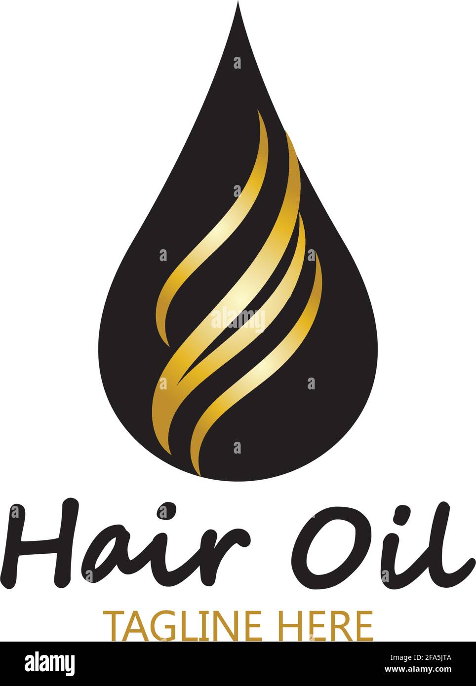 hair oil essential logo with drop oil and hair logo symbol-vector Stock ...