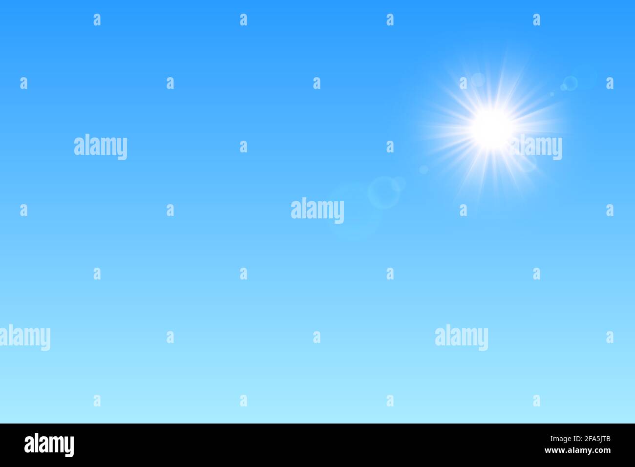 Daytime sun There is a blue sky background. Vector Stock Vector Image ...
