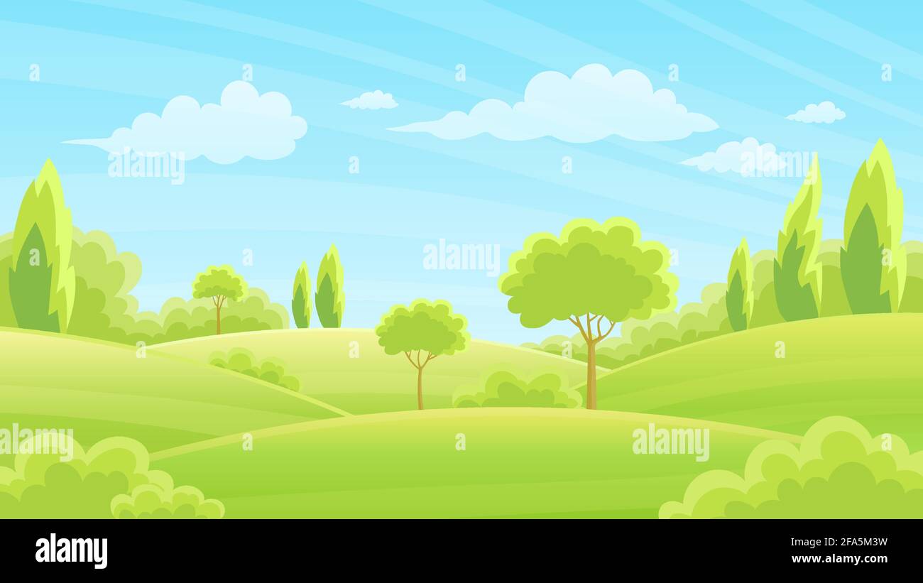 Hills clouds in sunny Stock Vector Images - Alamy