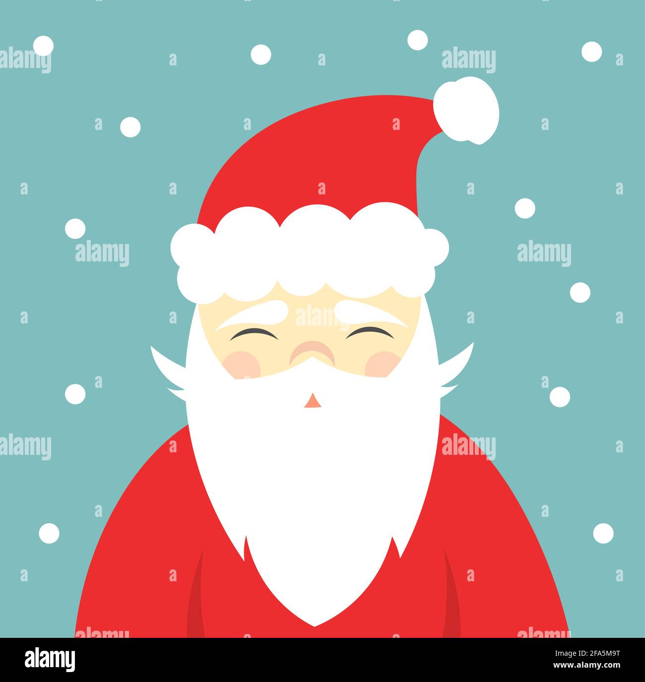 Happy Santa Claus portrait illustration Stock Vector Image & Art - Alamy