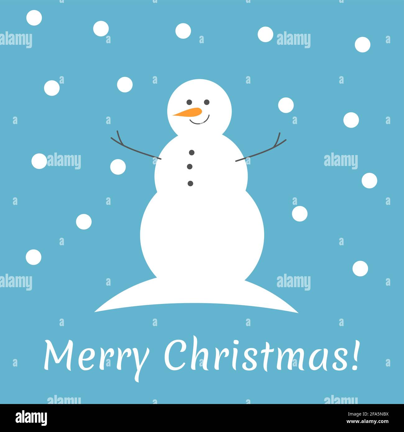 Winter Christmas snowman card. Vector illustration Stock Vector Image ...