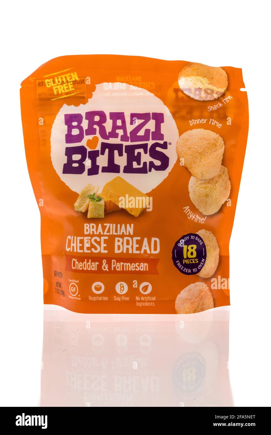 Winneconne, WI - 22 April 2021: A package of Brazi bites Brazilian ...