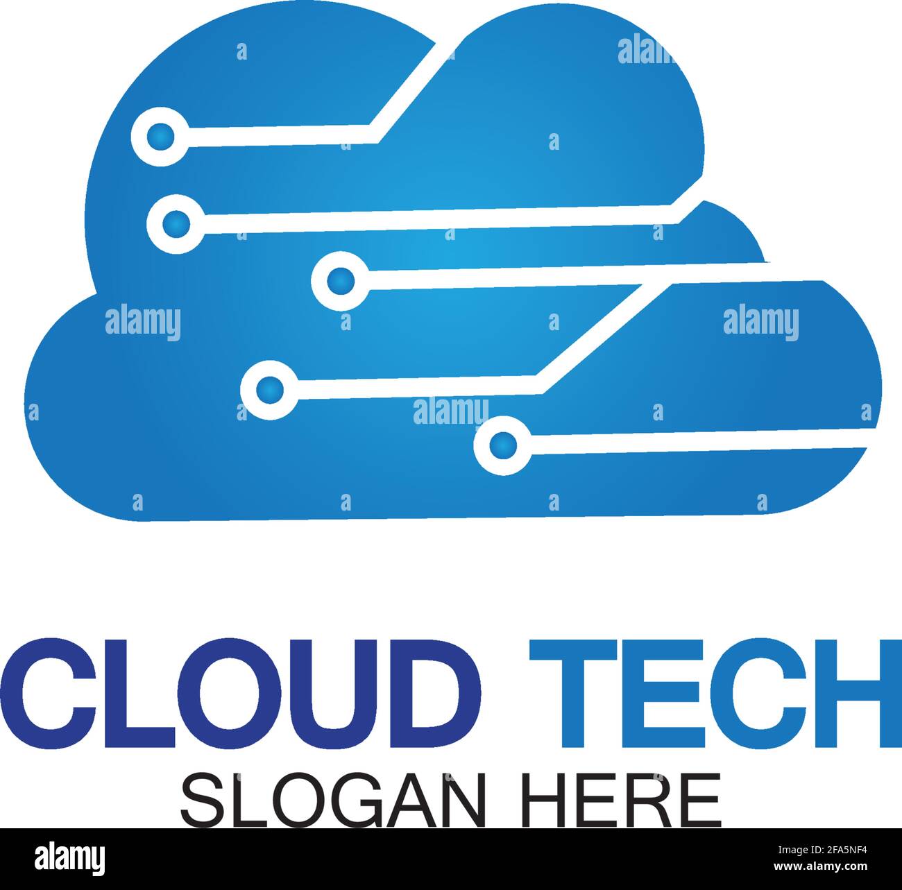 Cloud technology logo icon template.Cloud symbol with circuit pattern ...