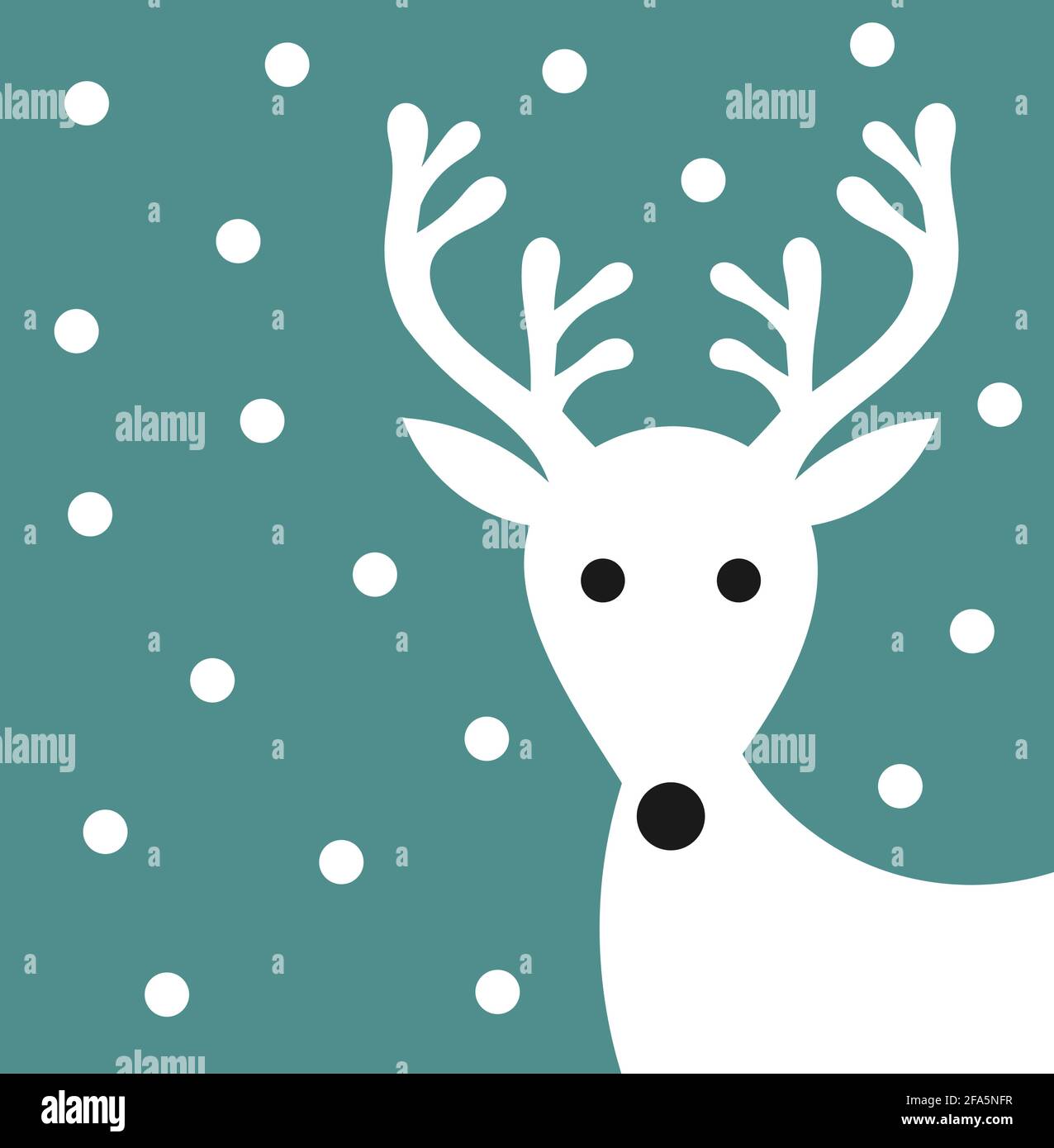 White reindeer winter background illustration Stock Vector Image & Art ...