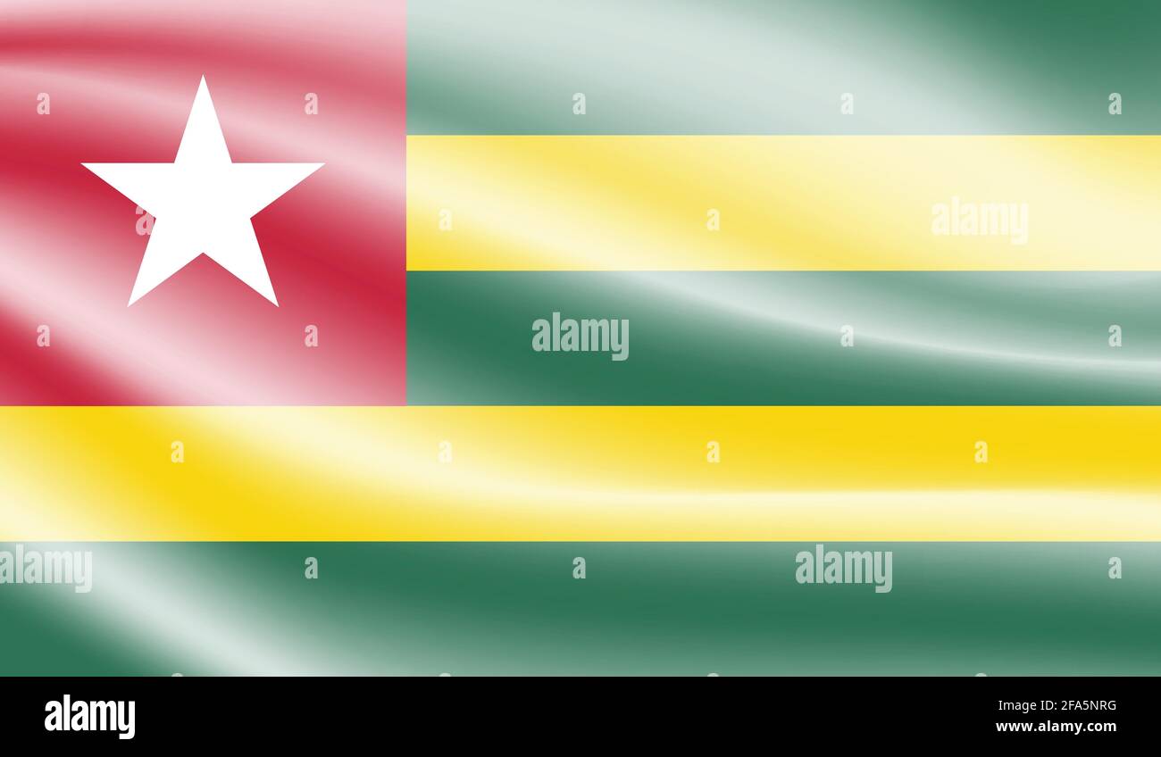 Togo flag with waving grunge texture. Vector background Stock Vector ...