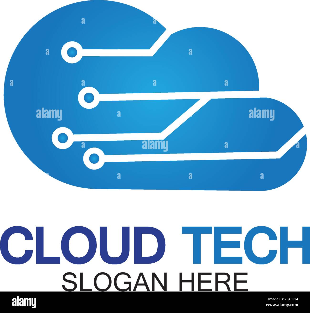 Cloud technology logo icon template.Cloud symbol with circuit pattern ...