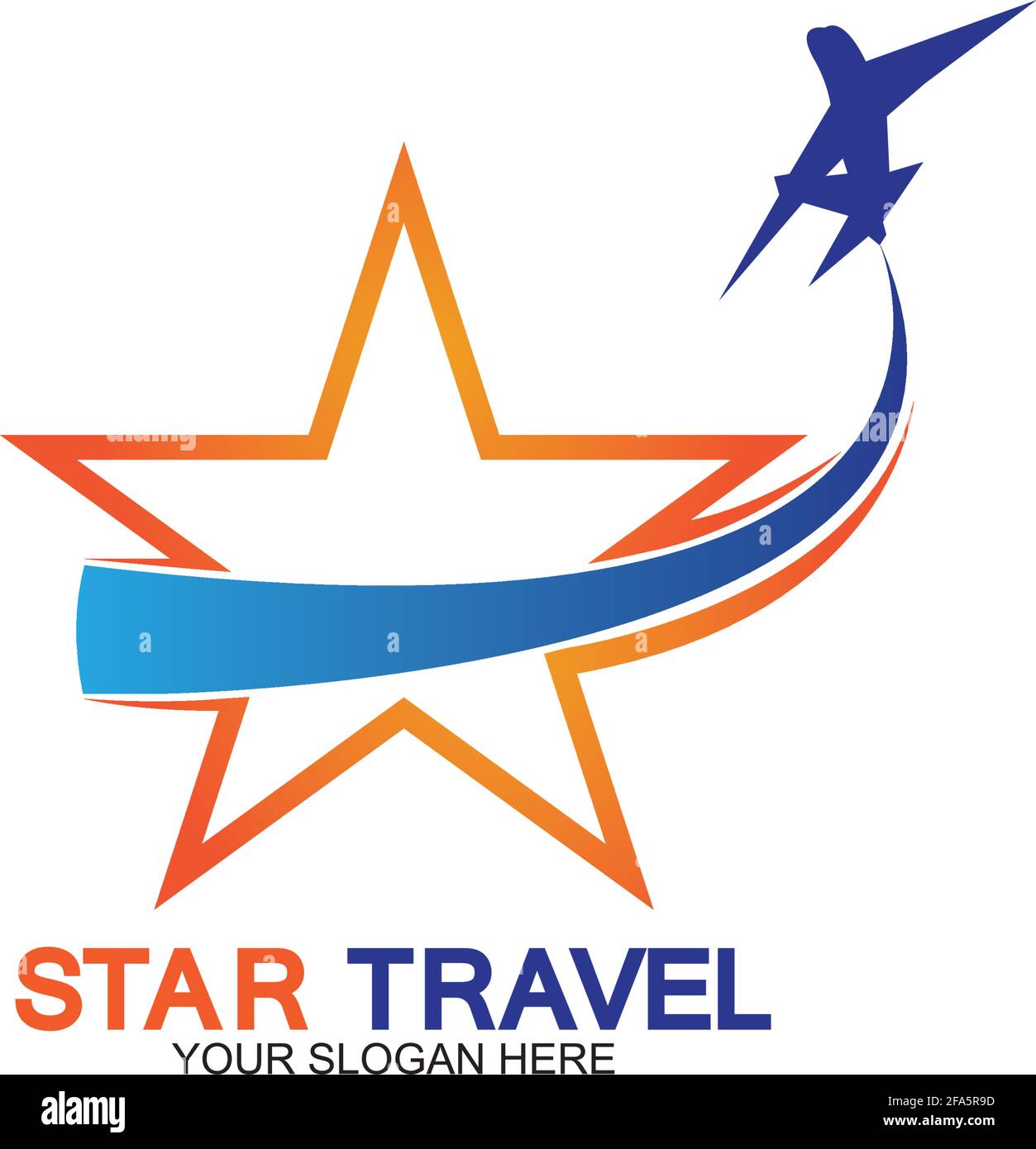Star travel logo design. Travel agency logo design. Amazing ...