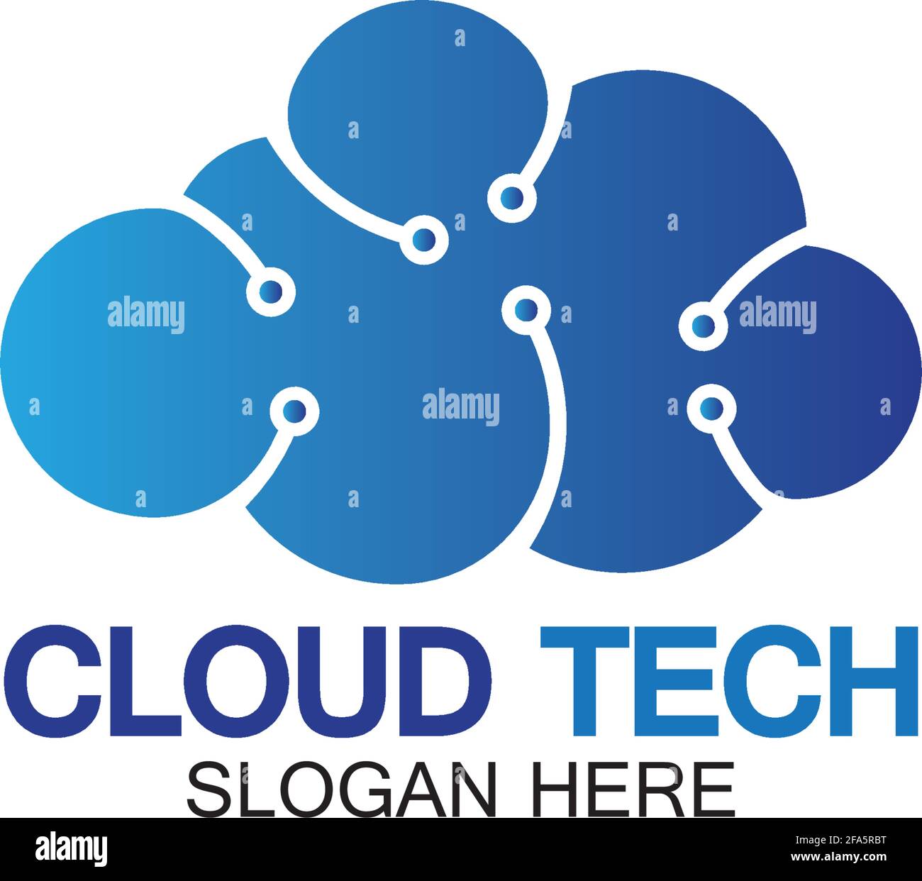Cloud technology logo icon template.Cloud symbol with circuit pattern ...