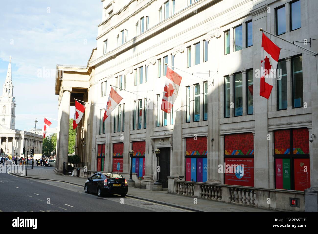 High Commission of Canada on Pall Mall in Trafalgar Square, London ...