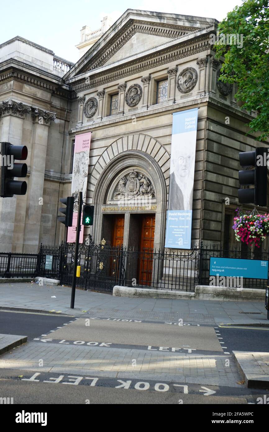 The National Portrait Gallery building at Trafalgar Square in ...
