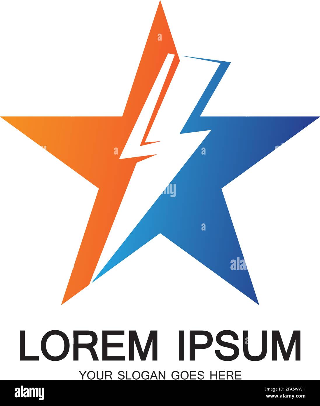 Lightning Star,Energy Star logo vector icon design template Stock ...