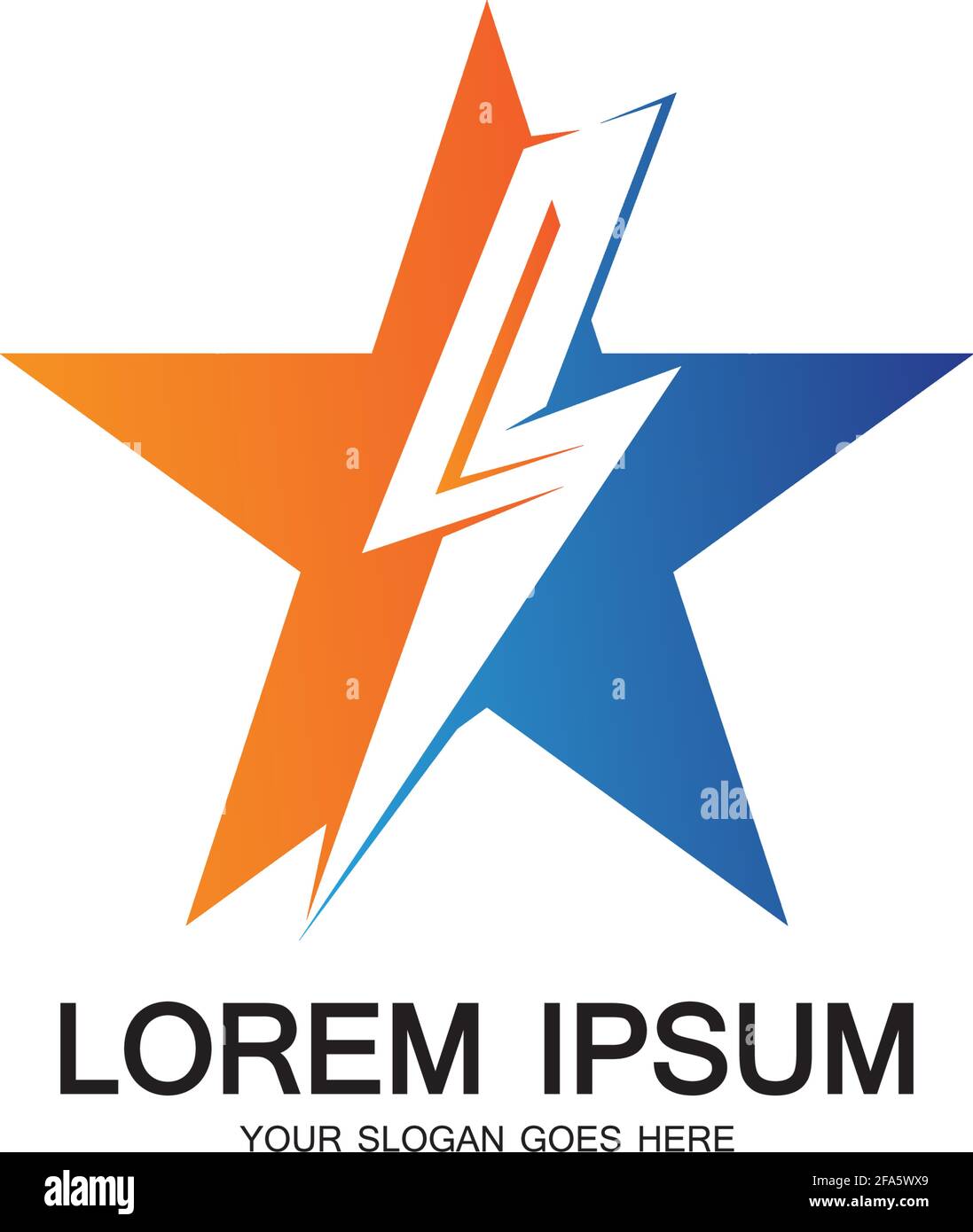 Lightning Star,Energy Star logo vector icon design template Stock ...