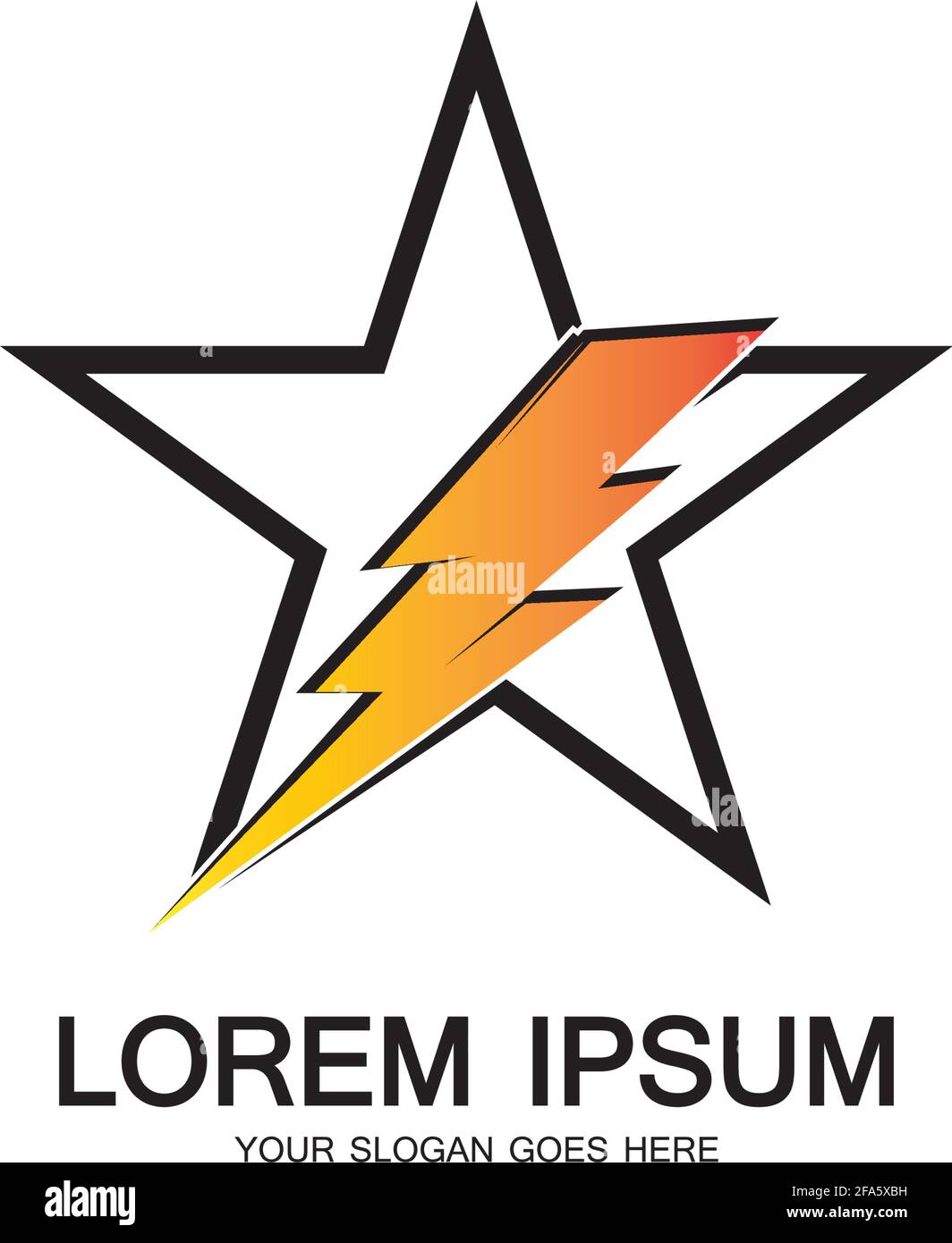 Lightning Star,Energy Star logo vector icon design template Stock ...