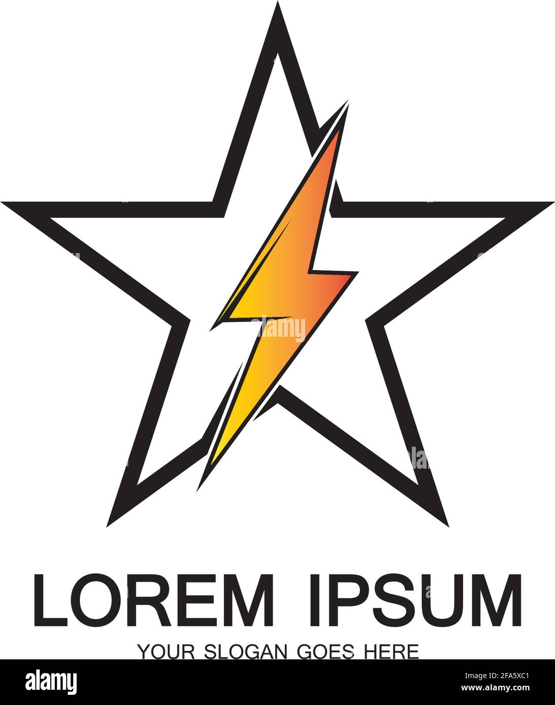 Lightning Star,Energy Star logo vector icon design template Stock ...