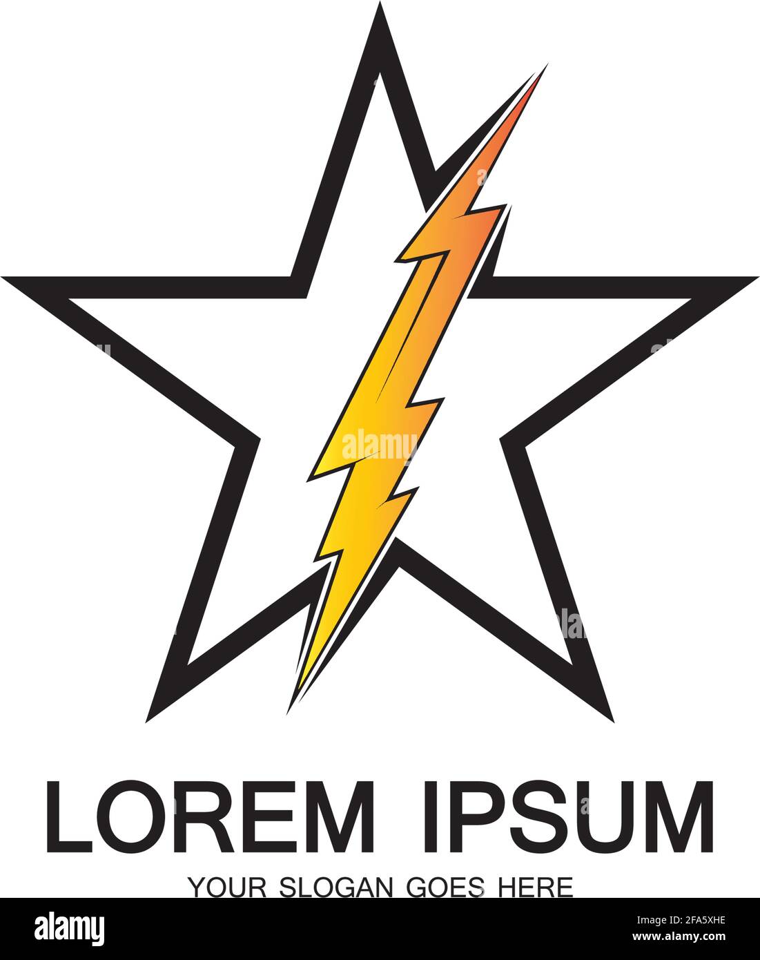 Lightning Star,Energy Star logo vector icon design template Stock ...