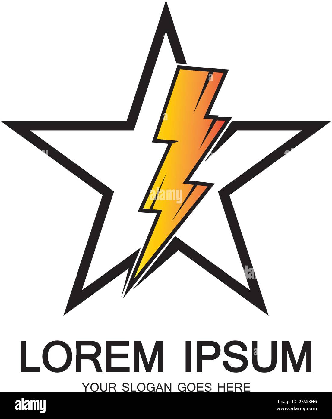 Lightning Star,Energy Star logo vector icon design template Stock ...