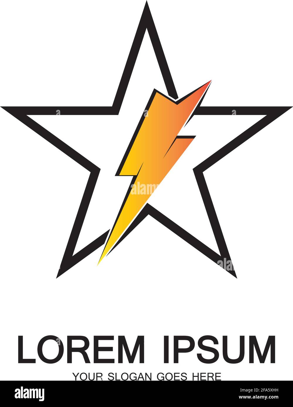 Lightning Star,Energy Star logo vector icon design template Stock ...