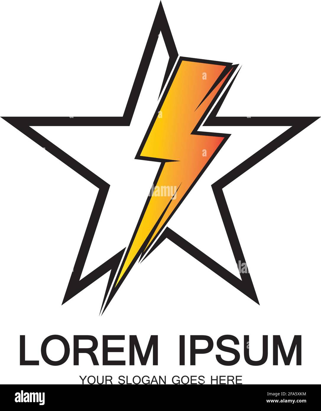 Lightning Star,Energy Star logo vector icon design template Stock ...