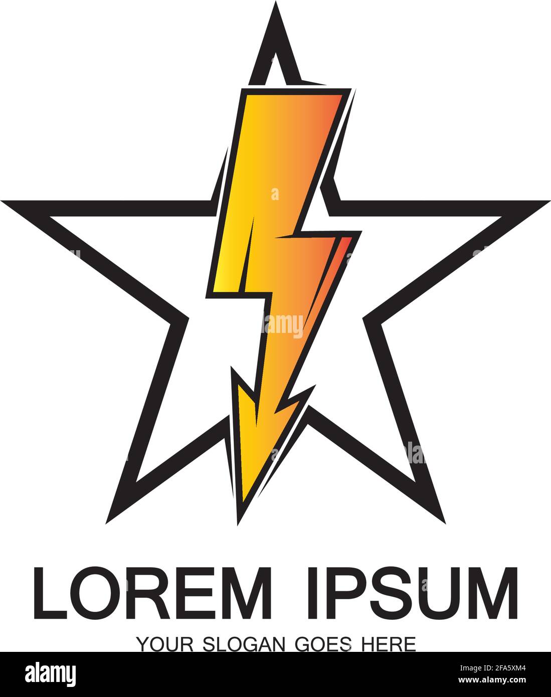 Lightning Star,Energy Star logo vector icon design template Stock ...