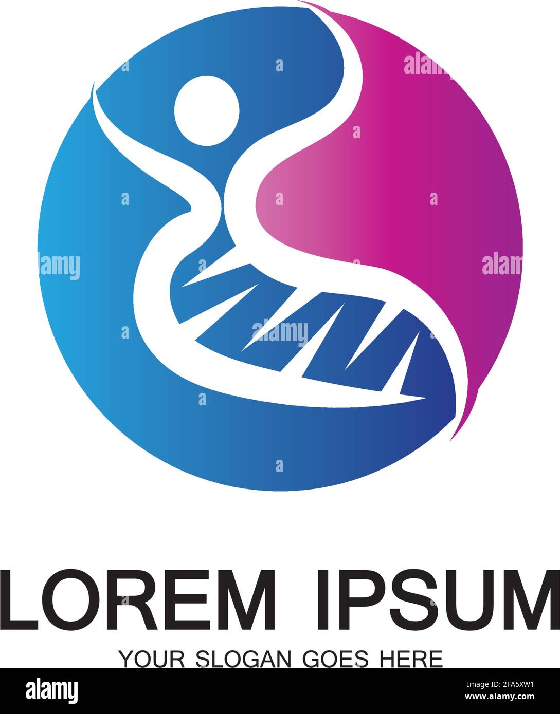 Human DNA logo icon design-vector Stock Vector Image & Art - Alamy