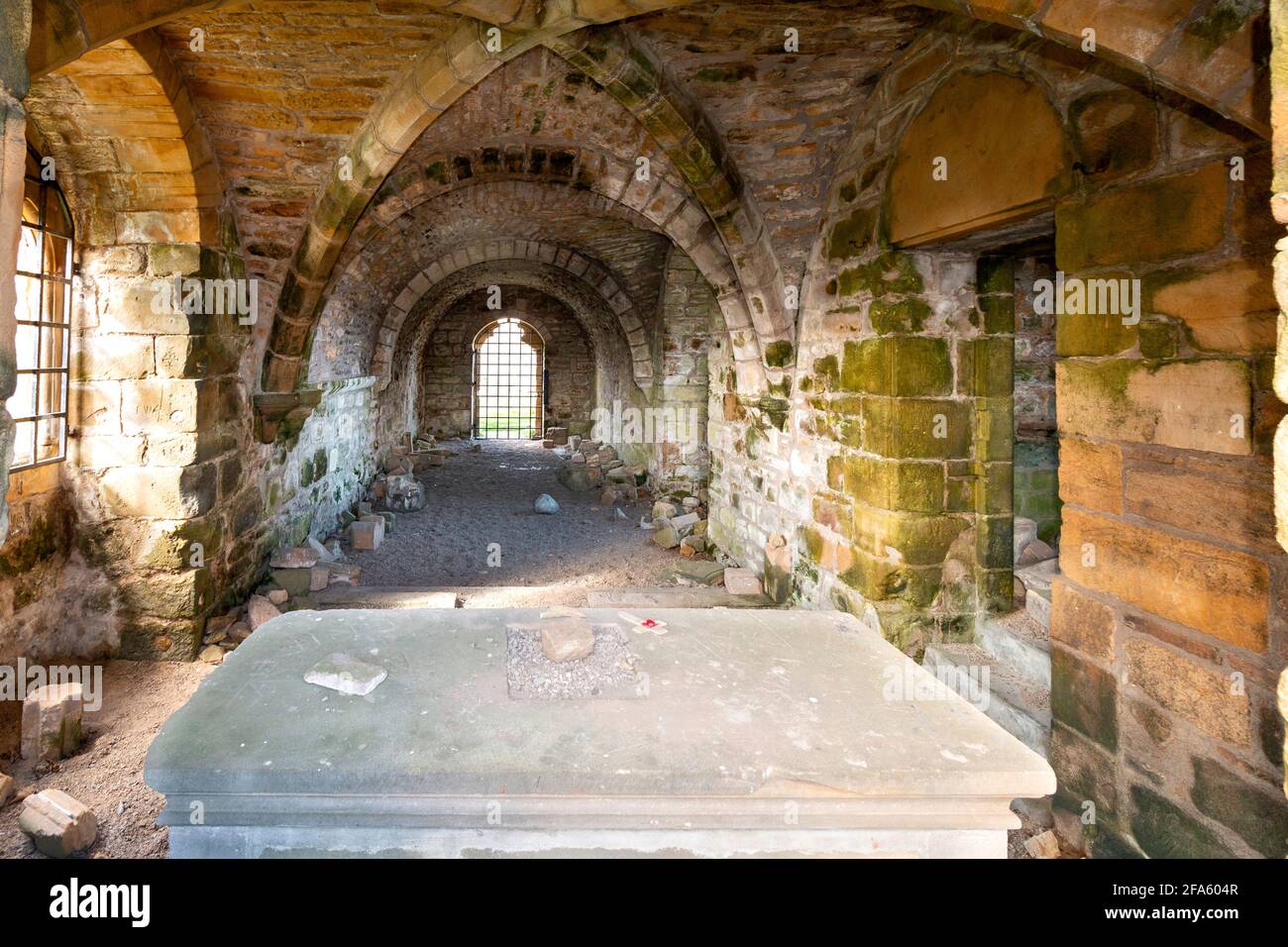 KINLOSS ABBEY MORAY SCOTLAND THE VIEW OF THE INTERIOR GROUND FLOOR ...