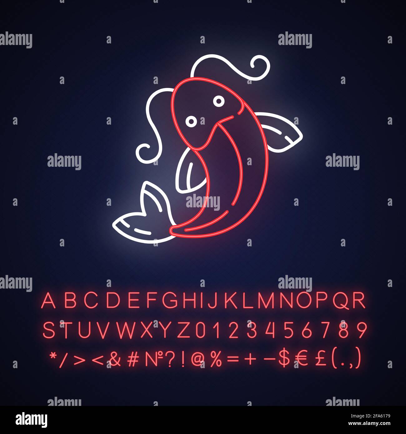 Koi fish neon light icon Stock Vector Image & Art - Alamy