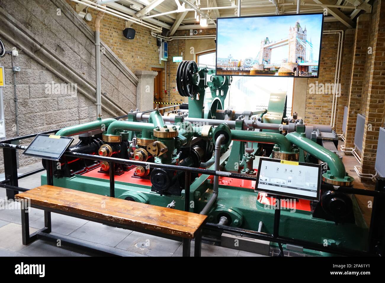 The Steam Pumping Engine at the Engine Room for London Tower Bridge ...