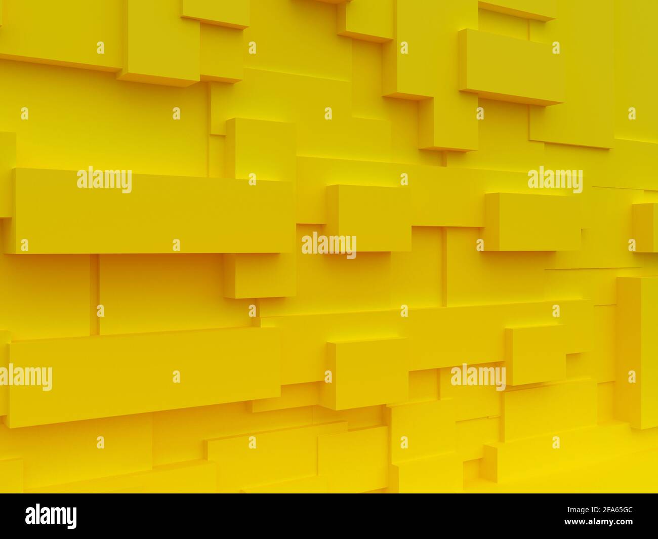 Minimal geometric background. Yellow presentation surface. A wall of ...