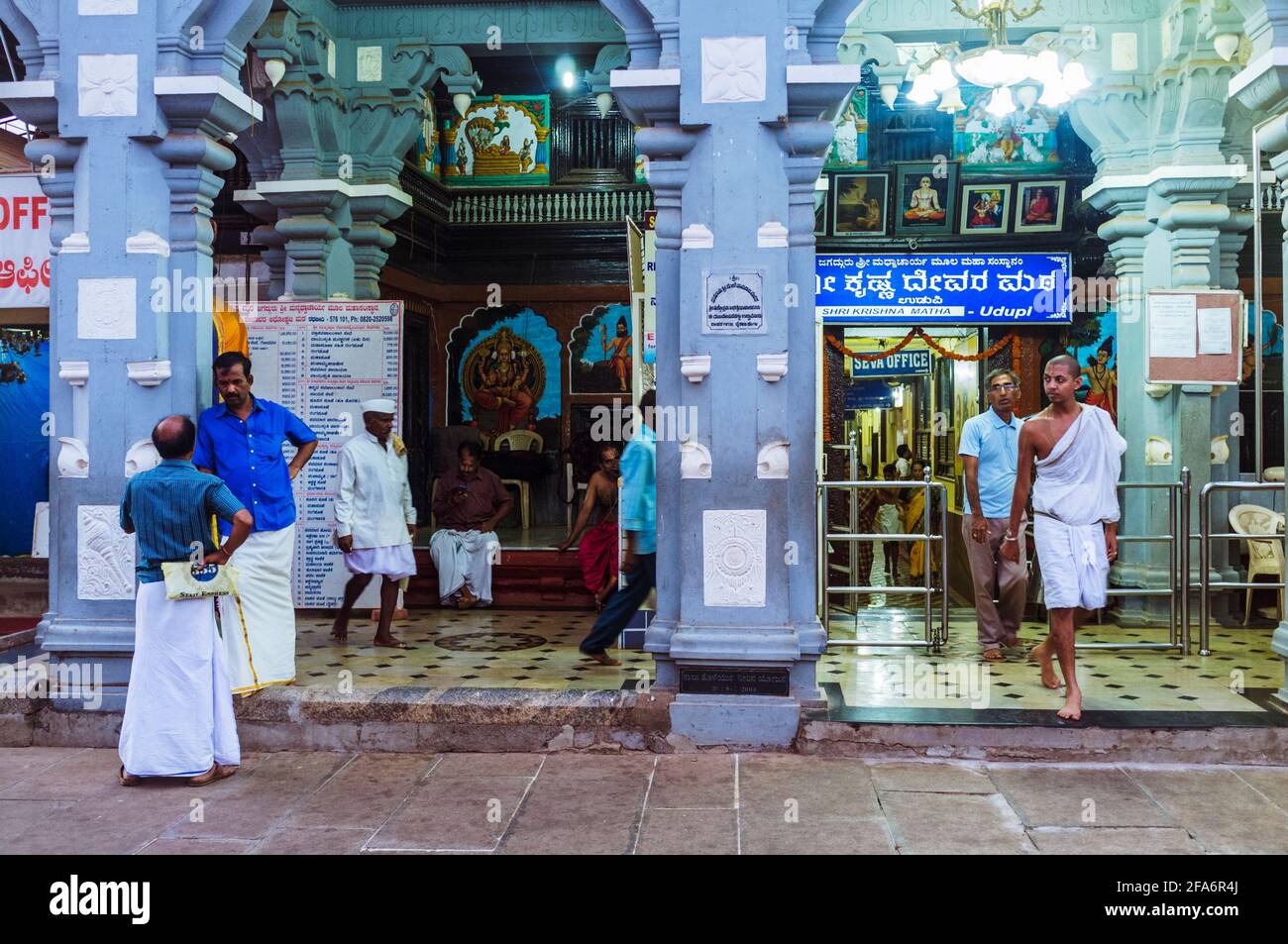 Udupi, Karnataka, India : Pilgrims visit the 13th century Krishna ...