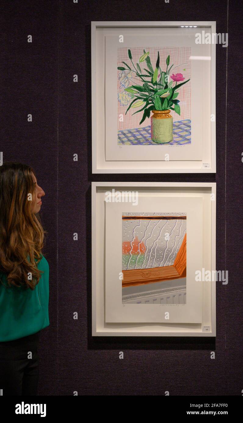 David hockney in his studio hi-res stock photography and images - Alamy