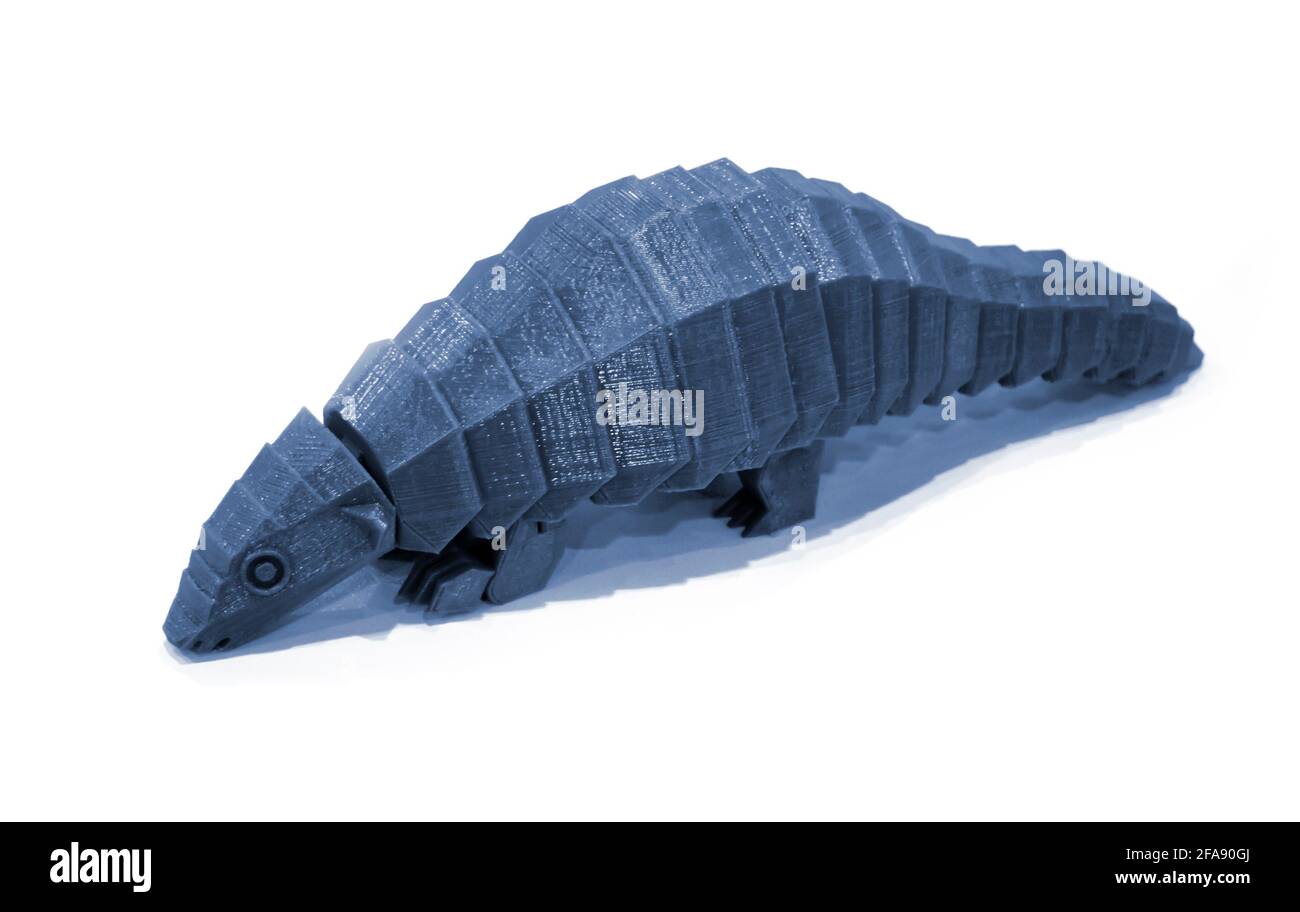 Abstract object printed by 3d printer on white background Stock Photo ...