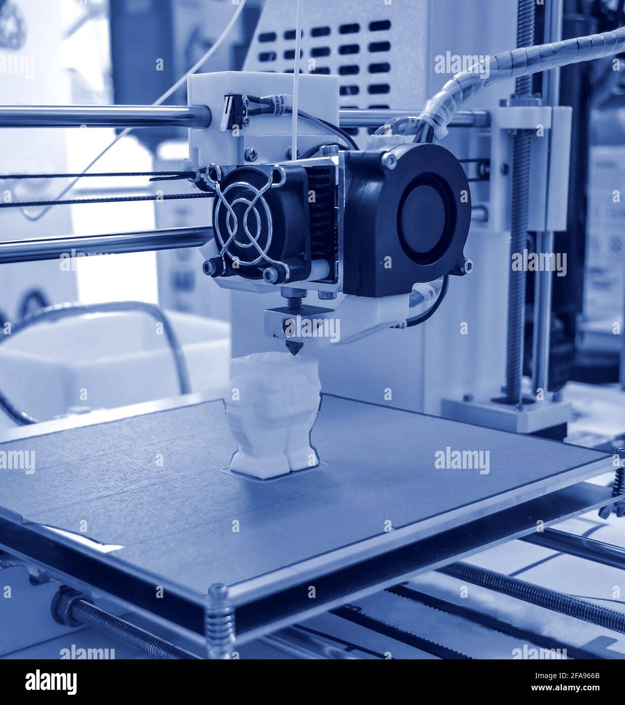The process of working 3D printer and creating a three-dimensional object Stock Photo - Alamy