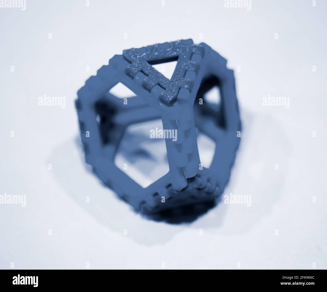 Abstract object printed by 3d printer on white background Stock Photo ...