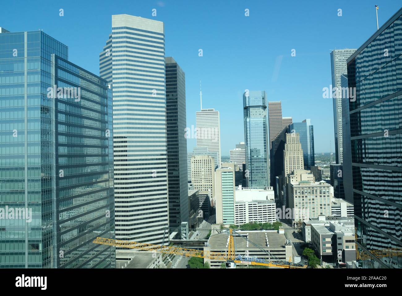 Downtown skyline with modern buildings in Houston, Texas, USA Stock ...