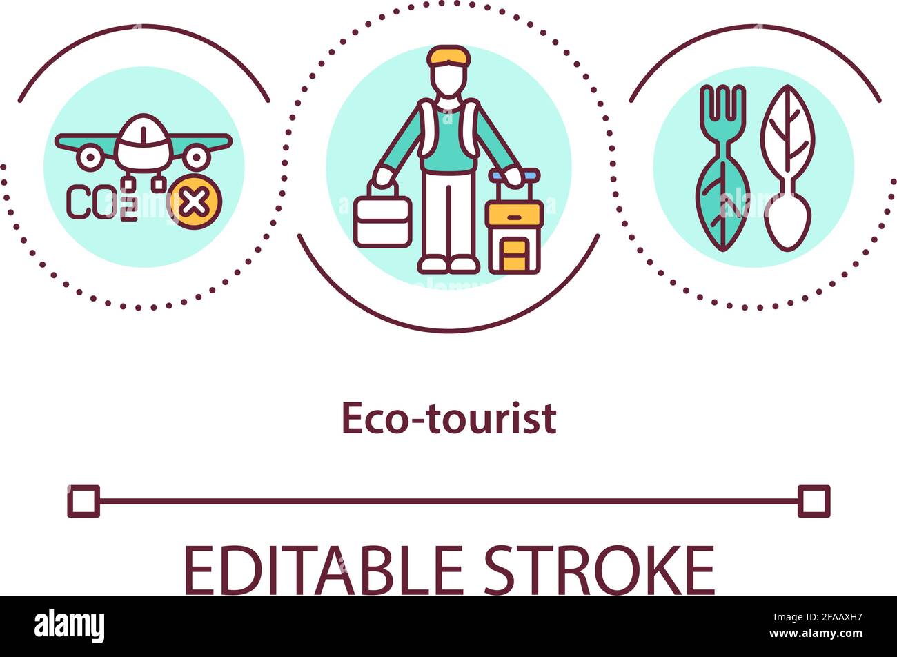 Eco tourist concept icon Stock Vector Image & Art - Alamy