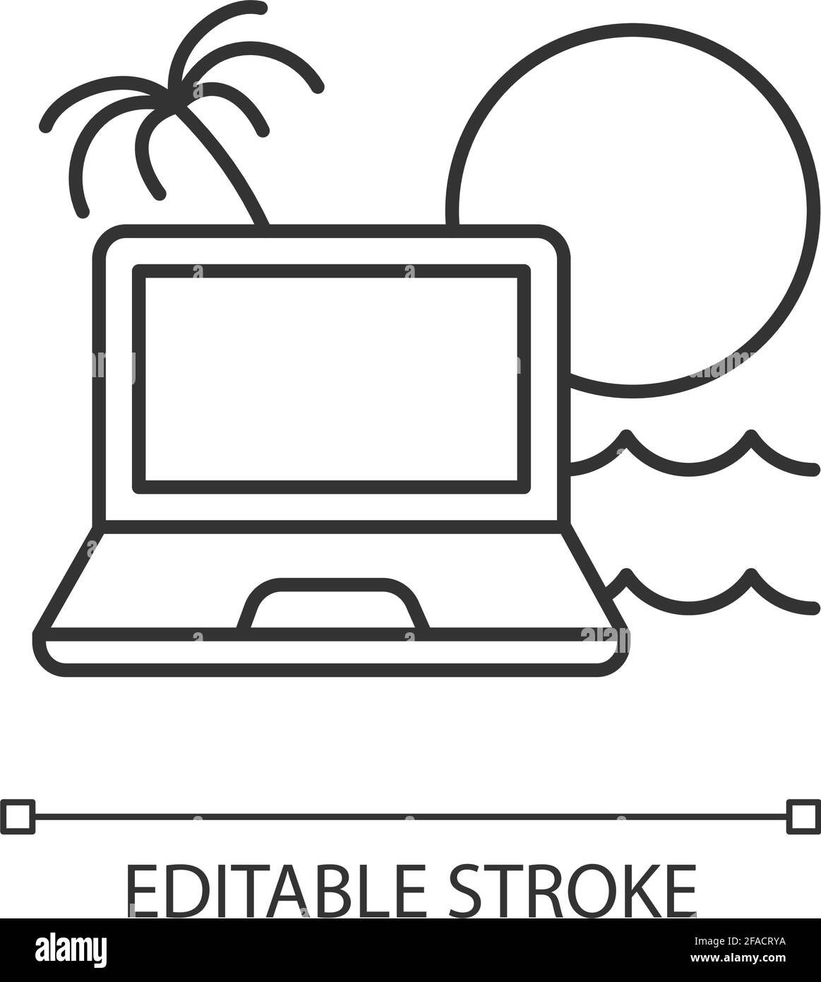 Digital nomad linear icon Stock Vector Image & Art - Alamy